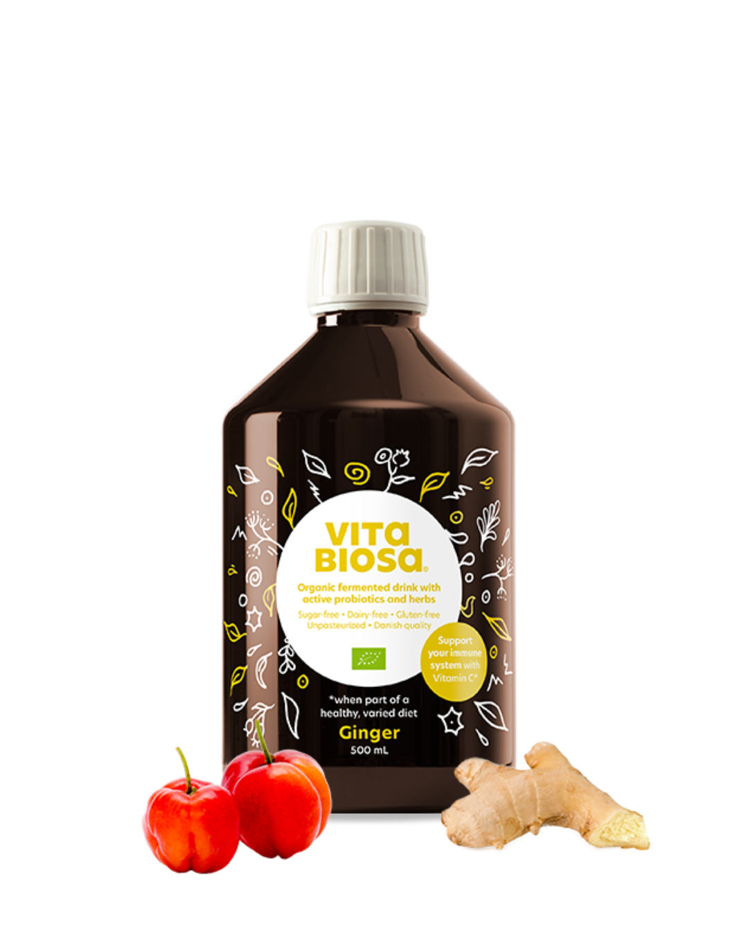 Vita Biosa | Liquid Probiotic with Herbs, Cultures & Ginger Juice